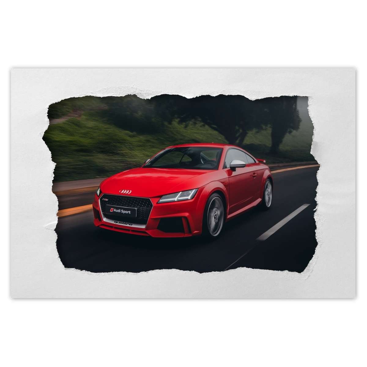Plakat Czerwone Audi, 120x80 cm - ZeSmakiem | Sklep EMPIK.COM