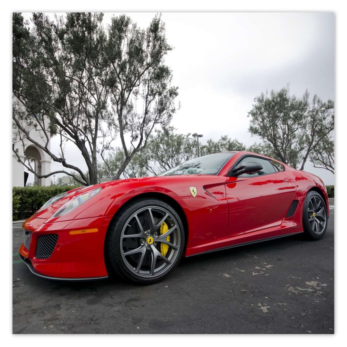 Plakat Czerwony samochód Ferrari, 100x100 cm - ZeSmakiem | Sklep EMPIK.COM