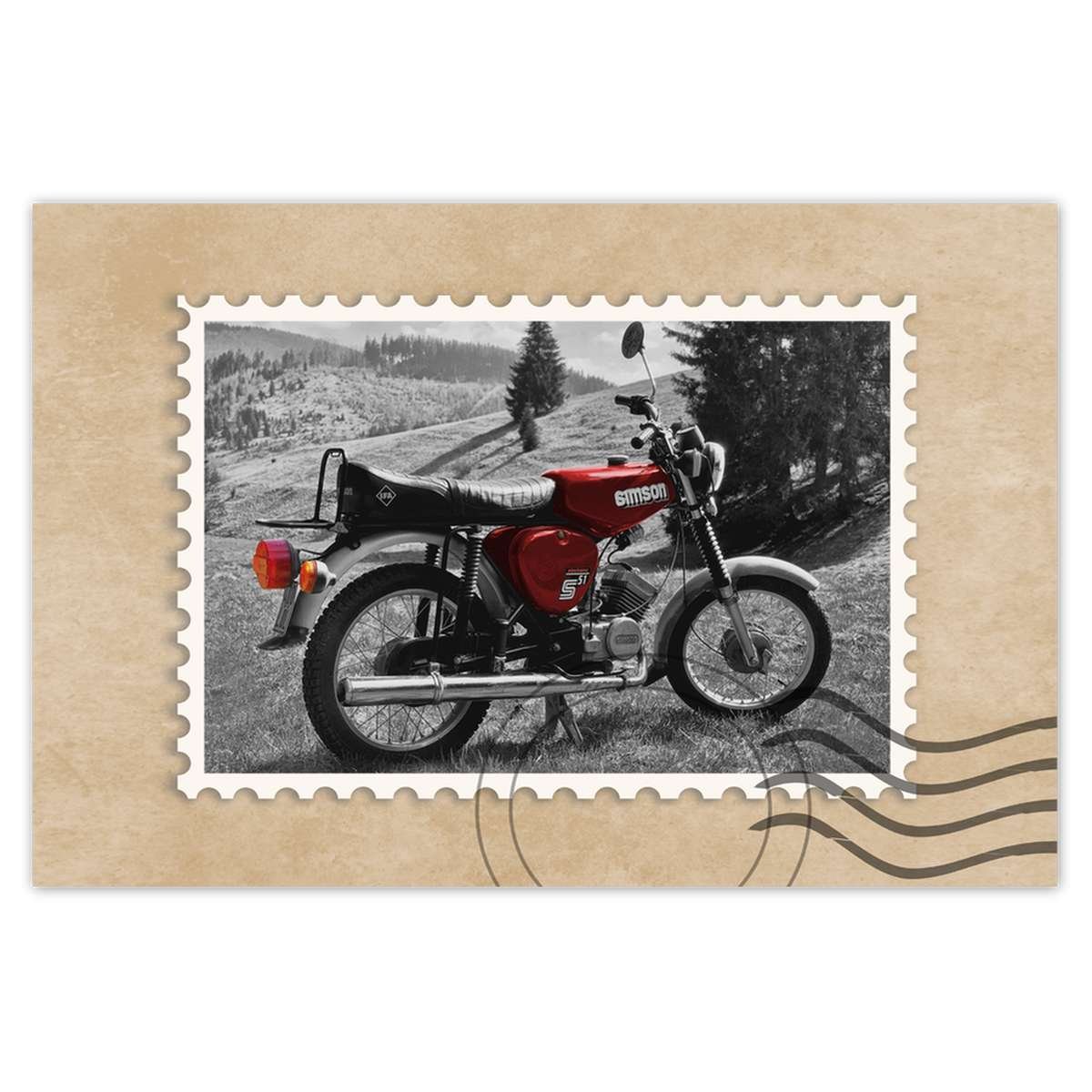 Plakat Czerwony Simson S51 E, 60x40 cm - ZeSmakiem | Sklep EMPIK.COM