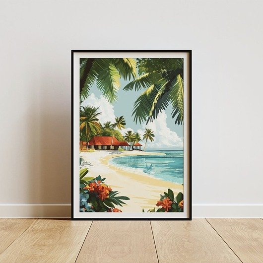 Plakat - Devine Maldives 1 70x100 - Harry Monkey | Sklep EMPIK.COM