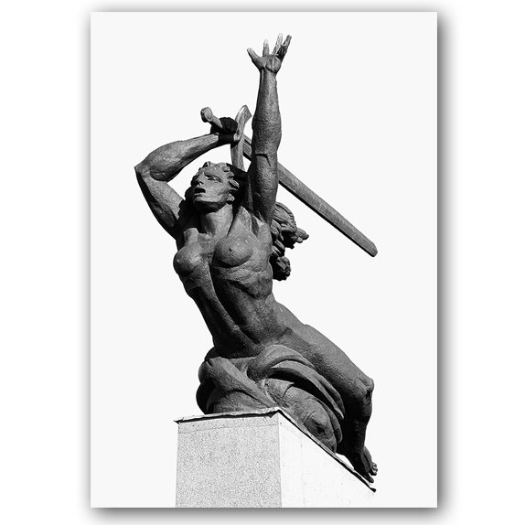 Plakat duży 70x100 Syrenka Warszawska - DEKORAMA | Sklep EMPIK.COM