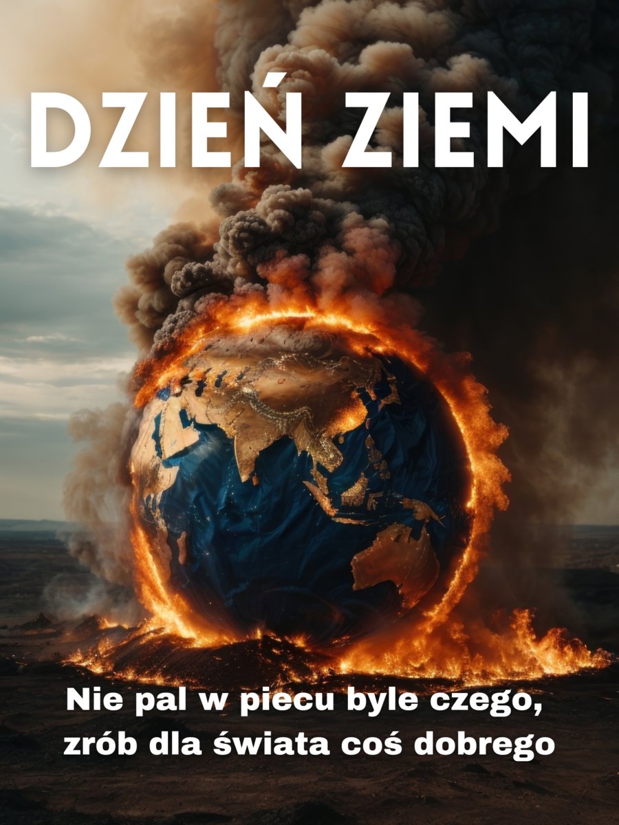 Plakat Dzień Ziemi Nie pal w piecu byle czego 30x40cm - E-Plumeria ...