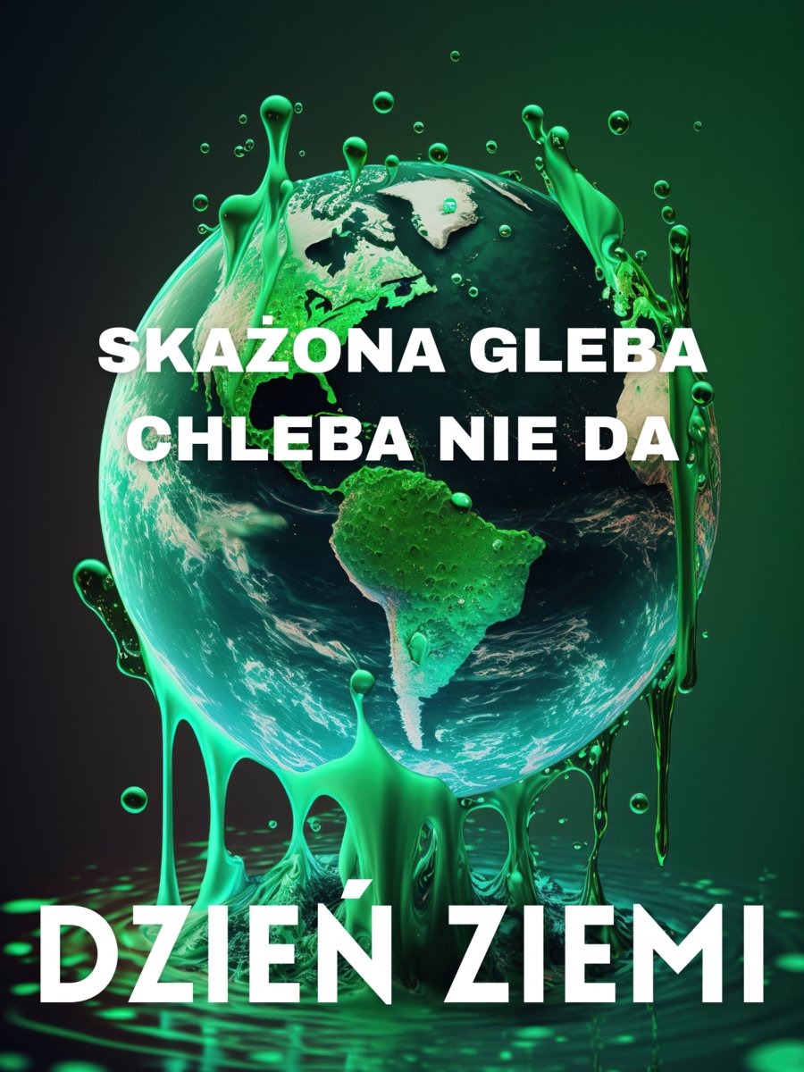 Plakat Dzień Ziemi Skażona gleba chleba nie da 30x40cm - E-Plumeria ...
