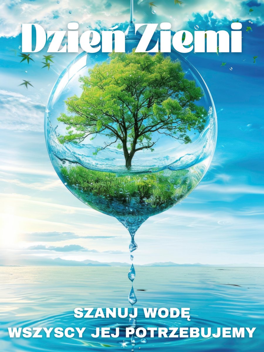 Plakat Dzień Ziemi Szanuj wodę 50x70cm - E-Plumeria | Sklep EMPIK.COM