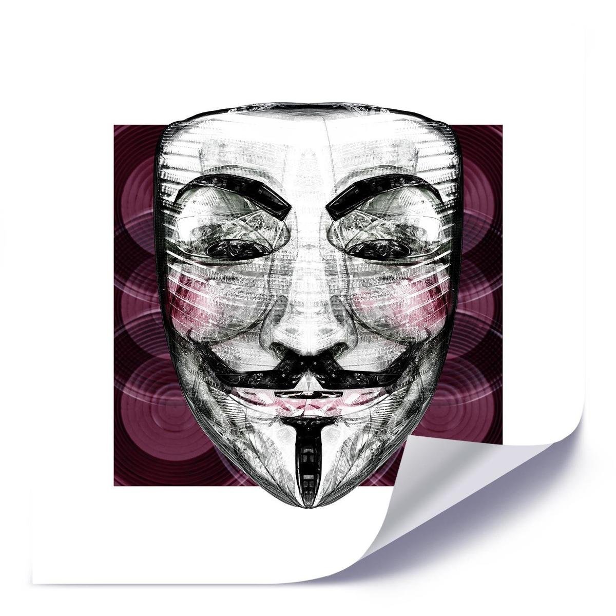 Plakat FEEBY Anonymous maska, 60x60 cm - Feeby | Sklep EMPIK.COM