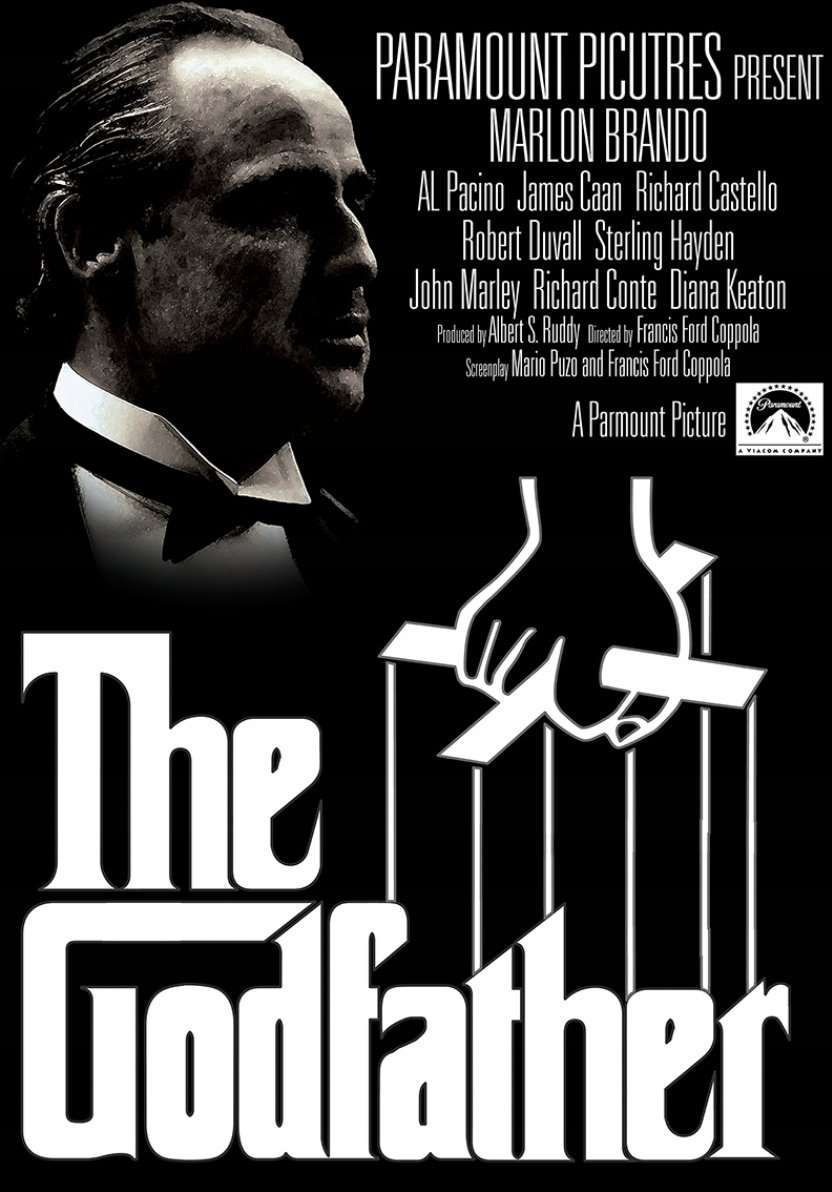 Plakat filmowy The Godfather (1972) Ojciec Chrzestny 100x70 cm #8 ...