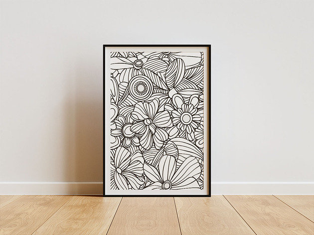 Plakat - Florale bw 61x91 - Harry Monkey | Sklep EMPIK.COM