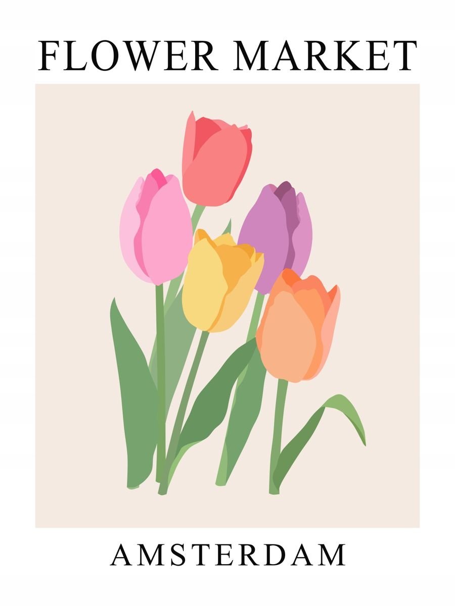Plakat Flower Market Vintage Retro Obraz 91,5x61 - Atram | Sklep EMPIK.COM