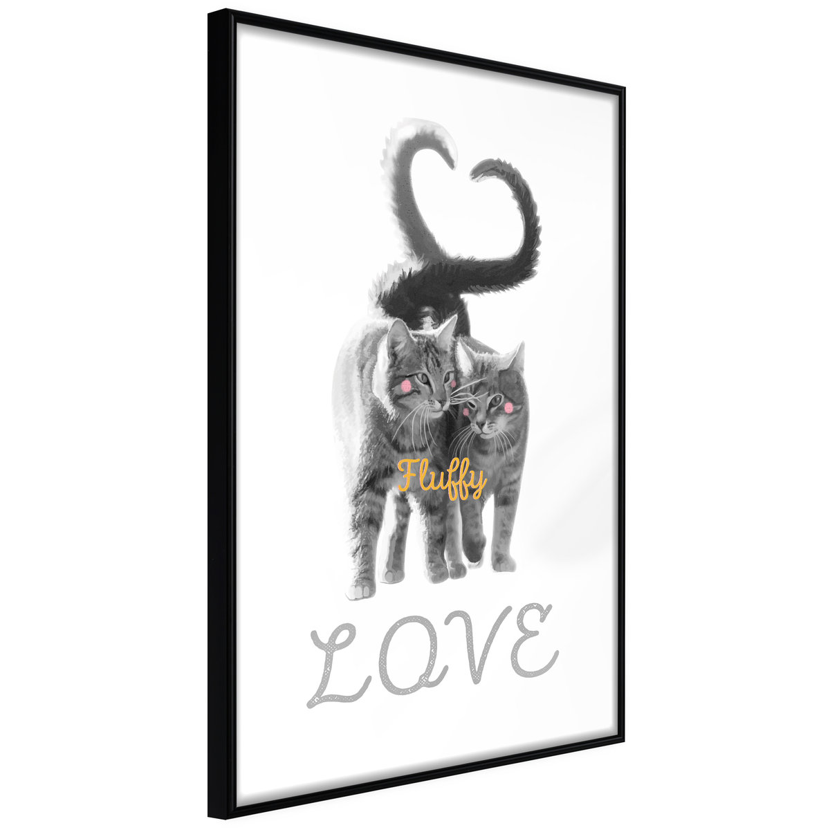 Plakat - Fluffy Love [Poster] 30x45 Rama czarna papier plakatowy 250 g ...