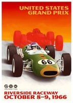 Plakat Formuła 1 1966 GP Vintage Retro 91,5x61 - Atram | Sklep EMPIK.COM