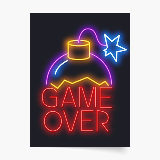 Plakat, Gaming: Game Over Bomb, 70x100 cm - Empik Foto | Sklep EMPIK.COM