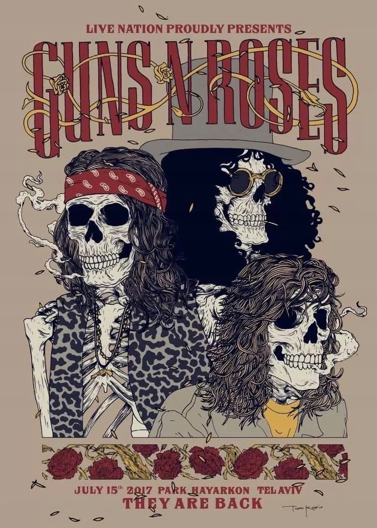 Plakat Guns N' Roses Logo Appetite Hard Rock 70x50 cm - Atram | Sklep ...