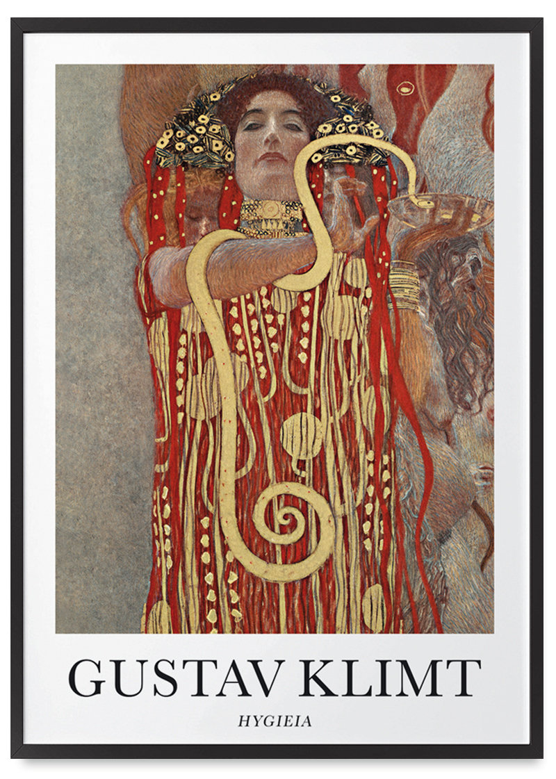 Plakat gustav klimt obrazy 21x30 cm w czarnej ramie - Inna marka ...