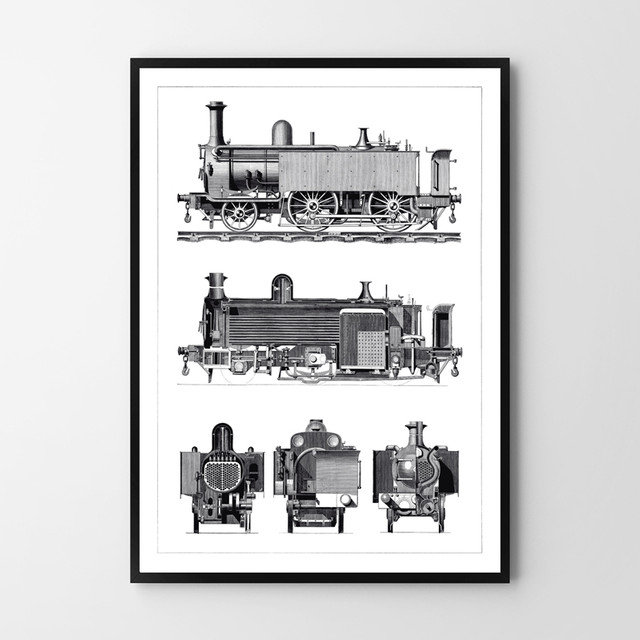Plakat HOG STUDIO Old Train, B2, 50x70 cm - Hog Studio | Sklep EMPIK.COM