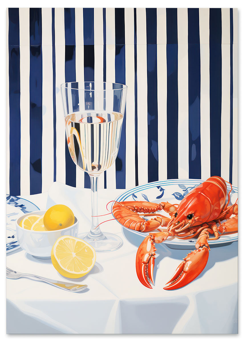 Plakat homar rak restauracja 50x70 cm - Inna marka | Sklep EMPIK.COM