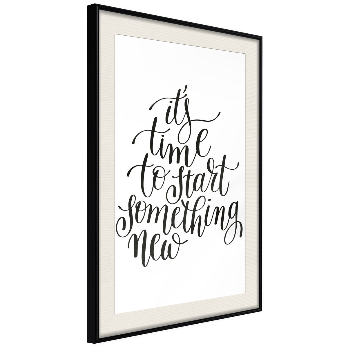 'Plakat - It''s time to start something new [Poster] 20x30 Rama czarna ...
