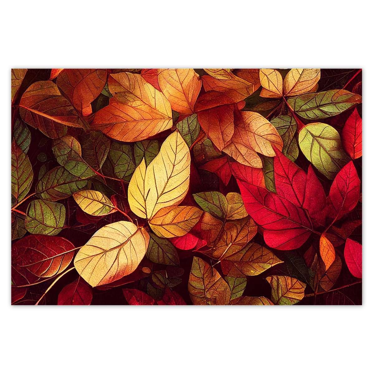 Plakat Jesienne liście Jesień, 200x135 cm - ZeSmakiem | Sklep EMPIK.COM