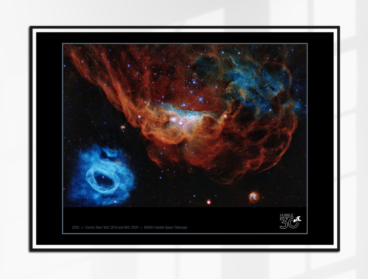 Plakat Kosmos NASA Mgławica 2014 2020 Teleskop Hubble'a HST 70x50 (B2 ...