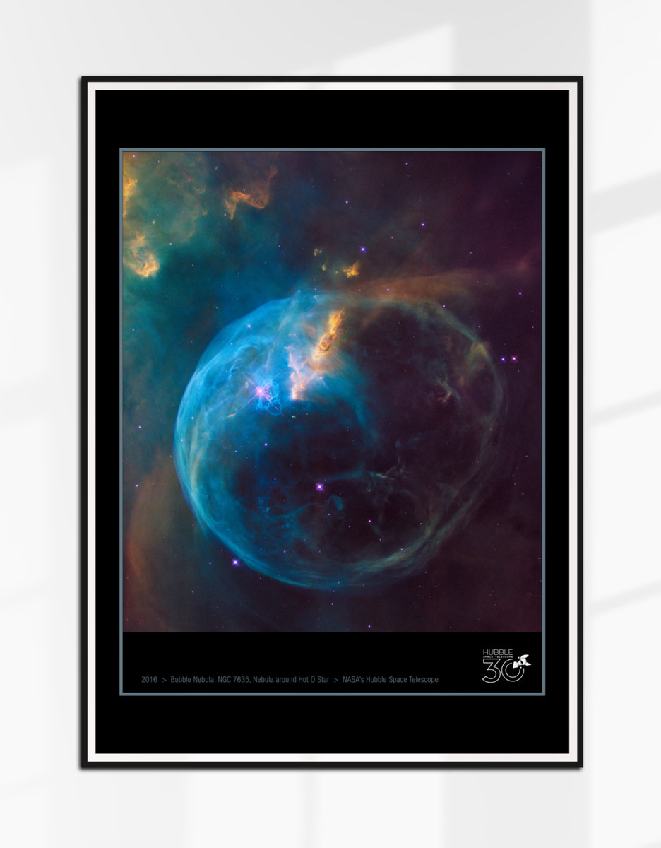 Plakat Kosmos NASA Mgławica Bańka Bąbel (Bubble Nebula) Teleskop Hubble ...