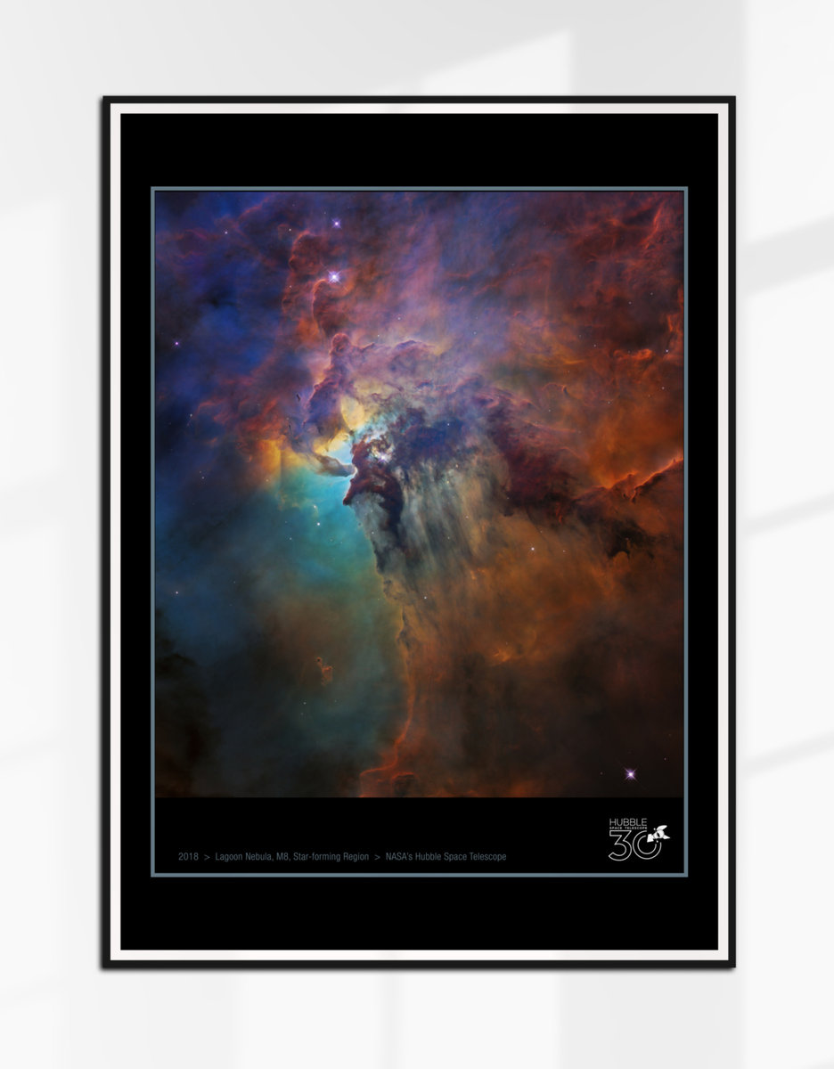 Plakat Kosmos NASA Mgławica Laguna Teleskop Hubble'a HST 70x50 (B2 ...