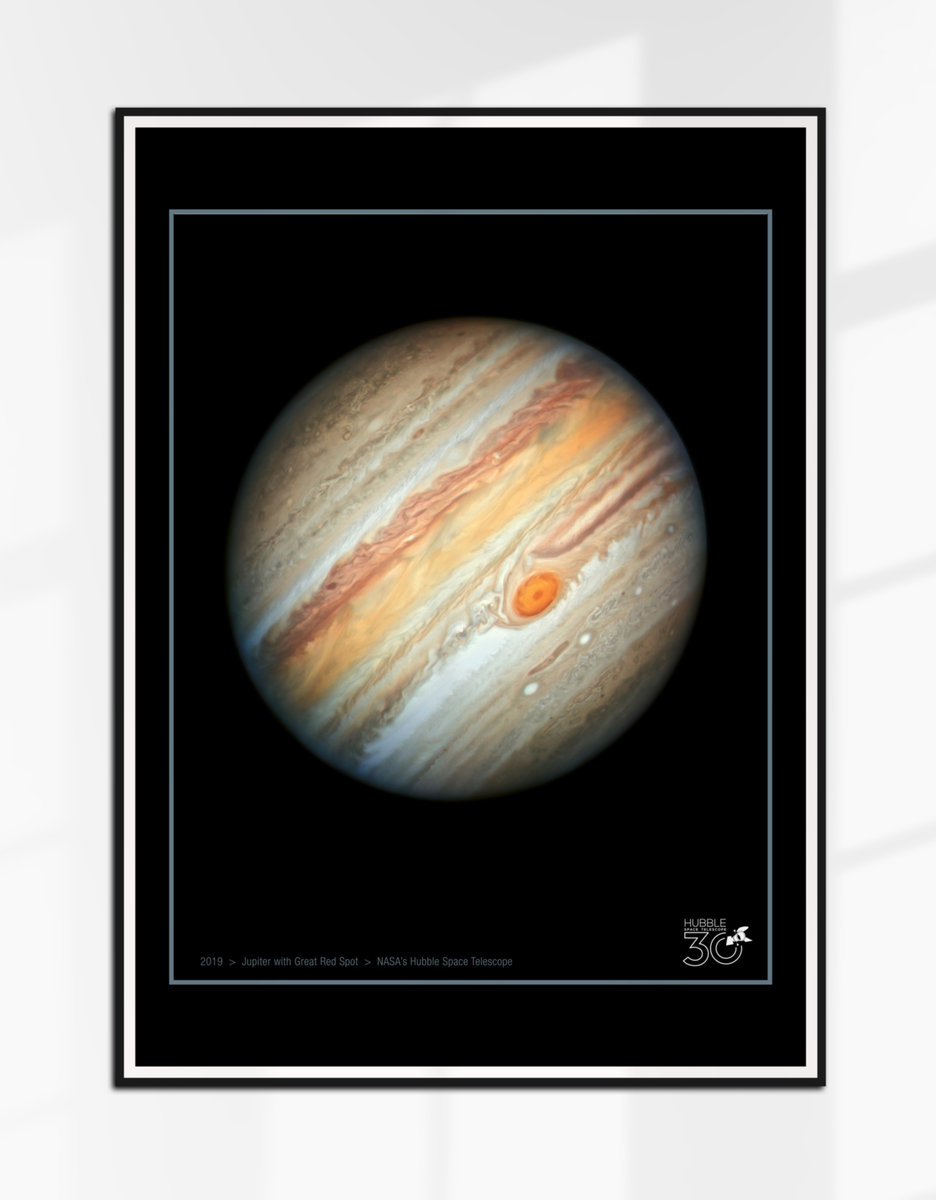 Plakat Kosmos NASA Planeta Jowisz Układ Słoneczny Teleskop Hubble'a HST ...