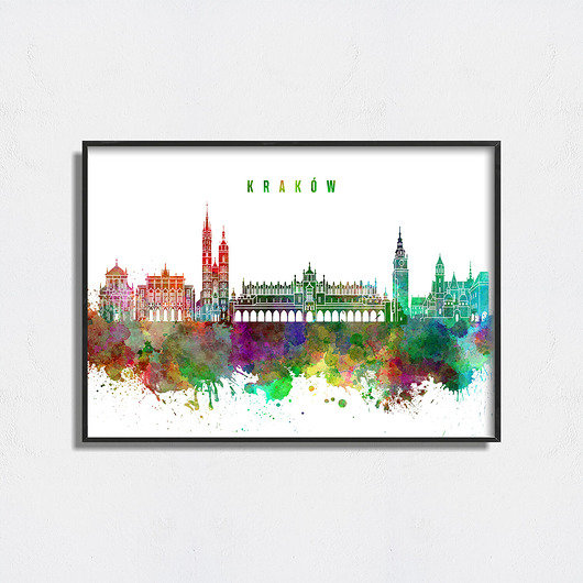 Plakat Kraków Akwarela - Atram | Sklep EMPIK.COM