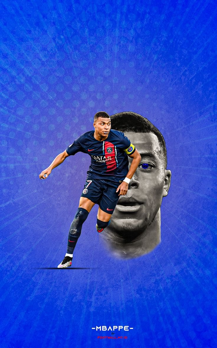 Plakat Kylian Mbappe PSG Paris Saint-Germain Obraz 50x40 cm #2 - Atram | Sklep EMPIK.COM