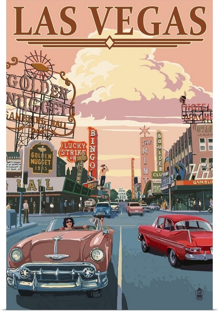 Plakat Las Vegas USA Vintage Retro 100x70 cm - Atram | Sklep EMPIK.COM
