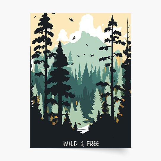 Plakat, Las: Wild&Free, 30x40 cm - Empik Foto | Sklep EMPIK.COM