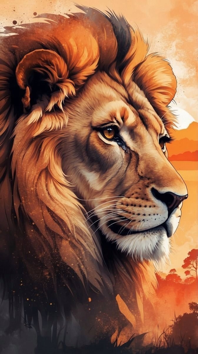 PLAKAT LEW AFRYKA ABSTRAKCJA SZTUKA BOHO Nowoczesny 100x70 cm #8 ...