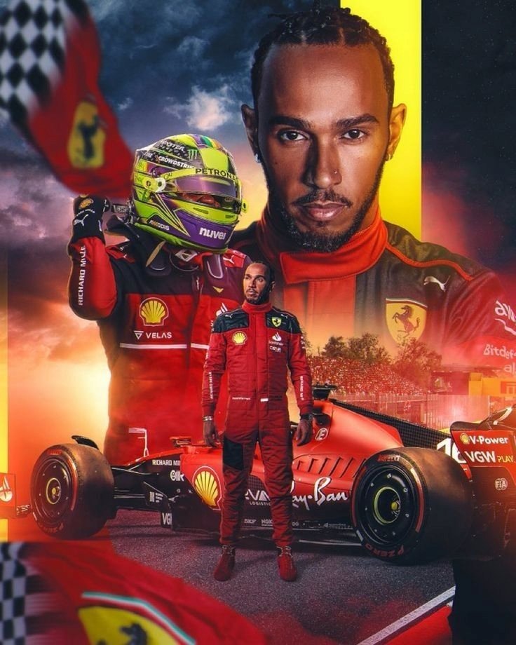 Plakat Lewis Hamilton Ferrari Formuła 1 Obraz Poster 100x70 cm #23 ...