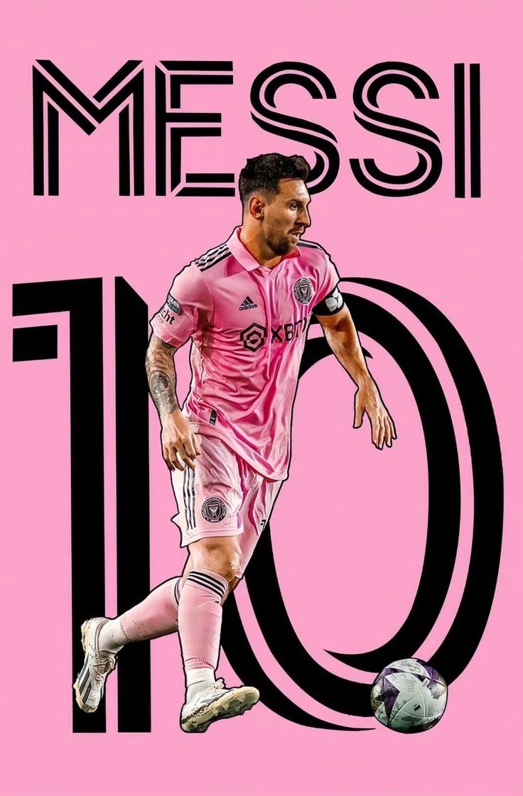 Plakat Lionel Messi Inter Miami USA Obraz 70x50 cm - Atram | Sklep ...