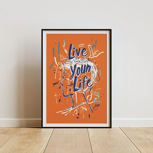 Plakat - Live your life 1 70x100 - Harry Monkey | Sklep EMPIK.COM