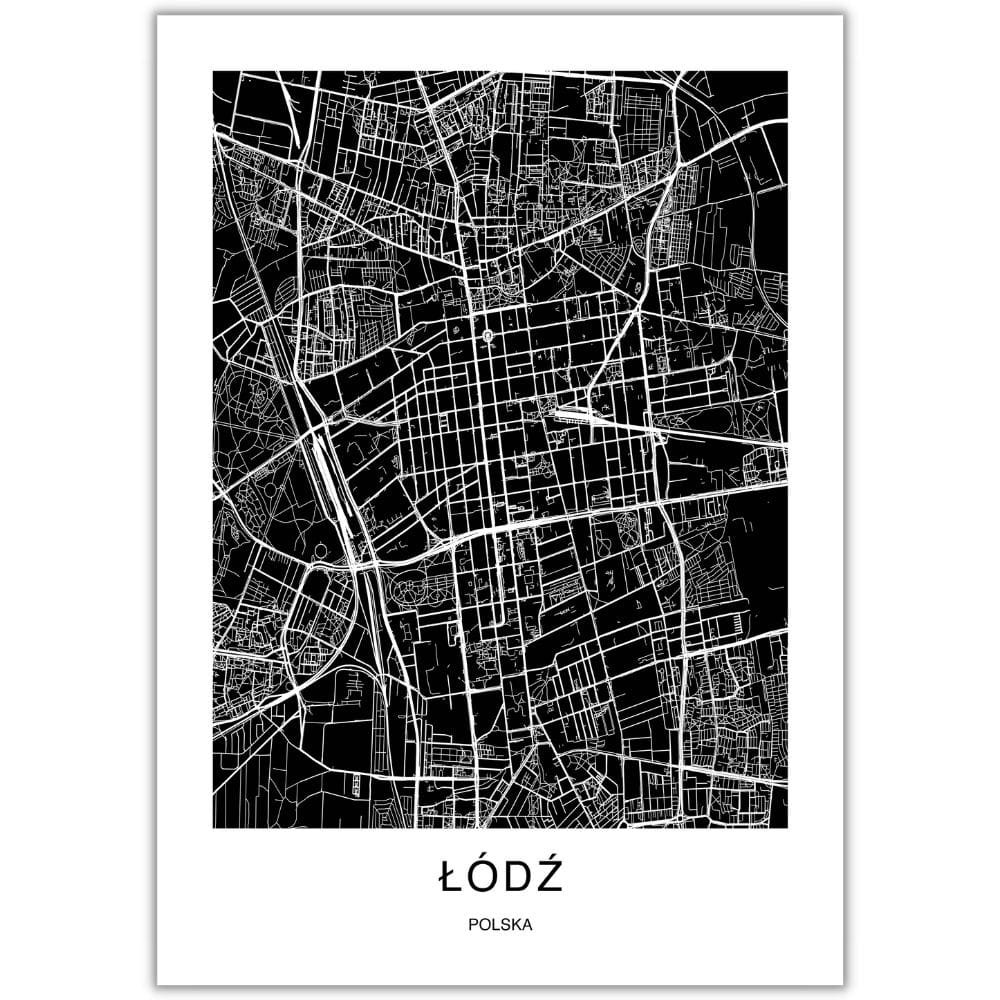 plakat łódź mapa 70x100 - Inna marka | Sklep EMPIK.COM