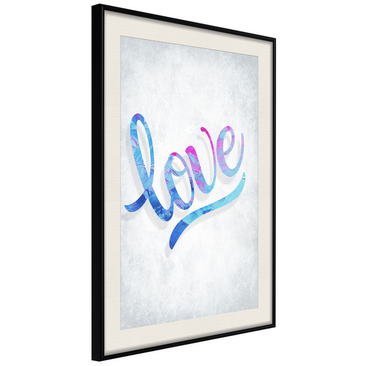 Plakat - Love [Poster] 40x60 Rama czarna z passe-partout papier ...
