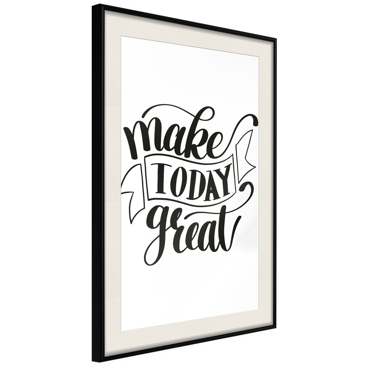 Plakat - Make today great [Poster] 20x30 Rama czarna z passe-partout ...