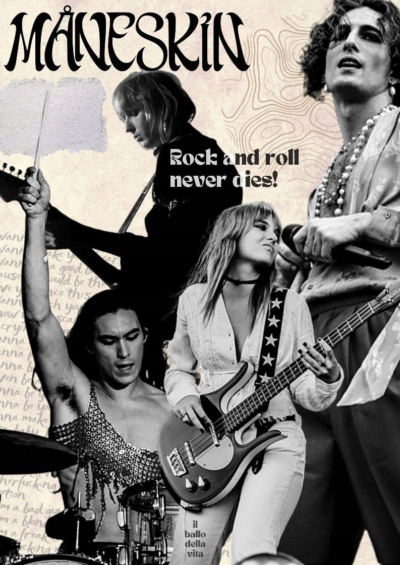 Plakat Maneskin Rock Retro Vintage 70x50 cm - Atram | Sklep EMPIK.COM