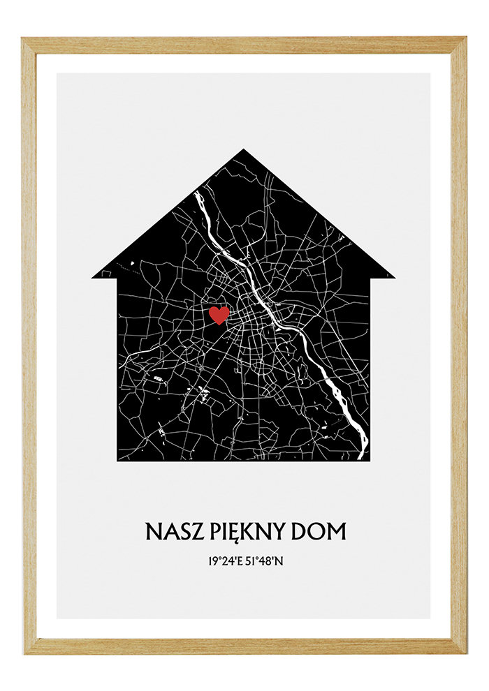 Plakat Mapa Nasz Piękny Dom - 60x90 cm - Inna marka | Sklep EMPIK.COM