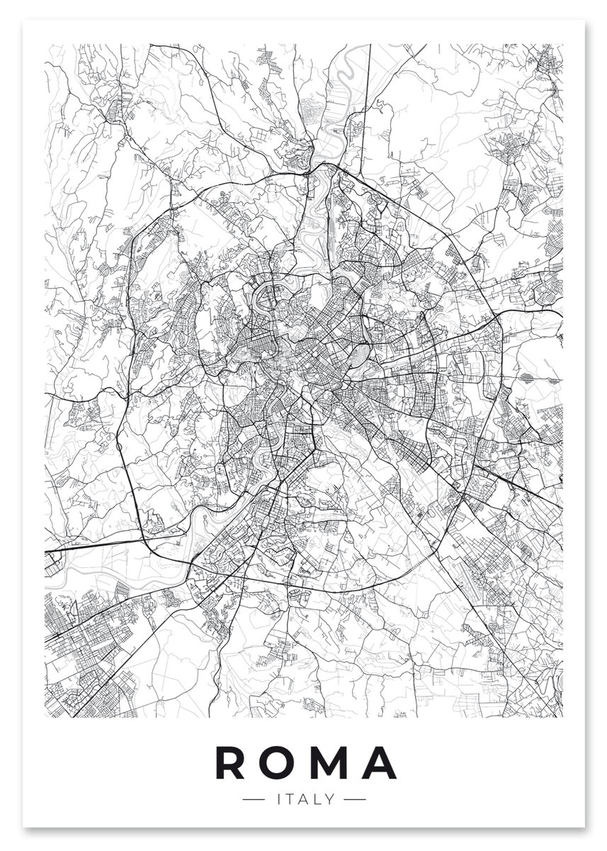 Plakat mapa Rzym plan miasta 50x70 cm - Inna marka | Sklep EMPIK.COM