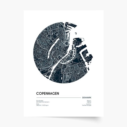 Plakat, Maps: Copenhagen, 20x30 cm - Empik Foto | Sklep EMPIK.COM