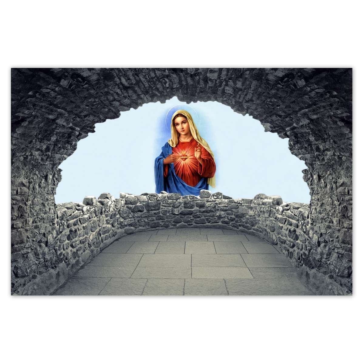 Plakat Matka Boża Serce, 60x40 cm - ZeSmakiem | Sklep EMPIK.COM