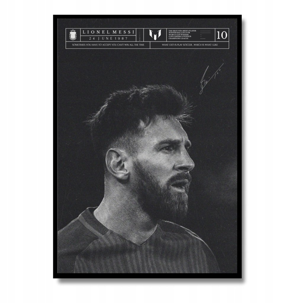 Plakat Messi Fc Barcelona Prezent Dla Chłopaka Syna Sport W Ramce A3 ...