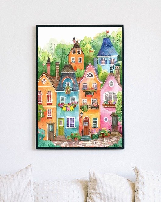 Plakat - Miasteczko z bajki 30x40 - Harry Monkey | Sklep EMPIK.COM