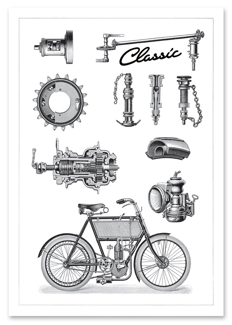 Plakat motor motocykl motorower 40x50 cm - Inna marka | Sklep EMPIK.COM