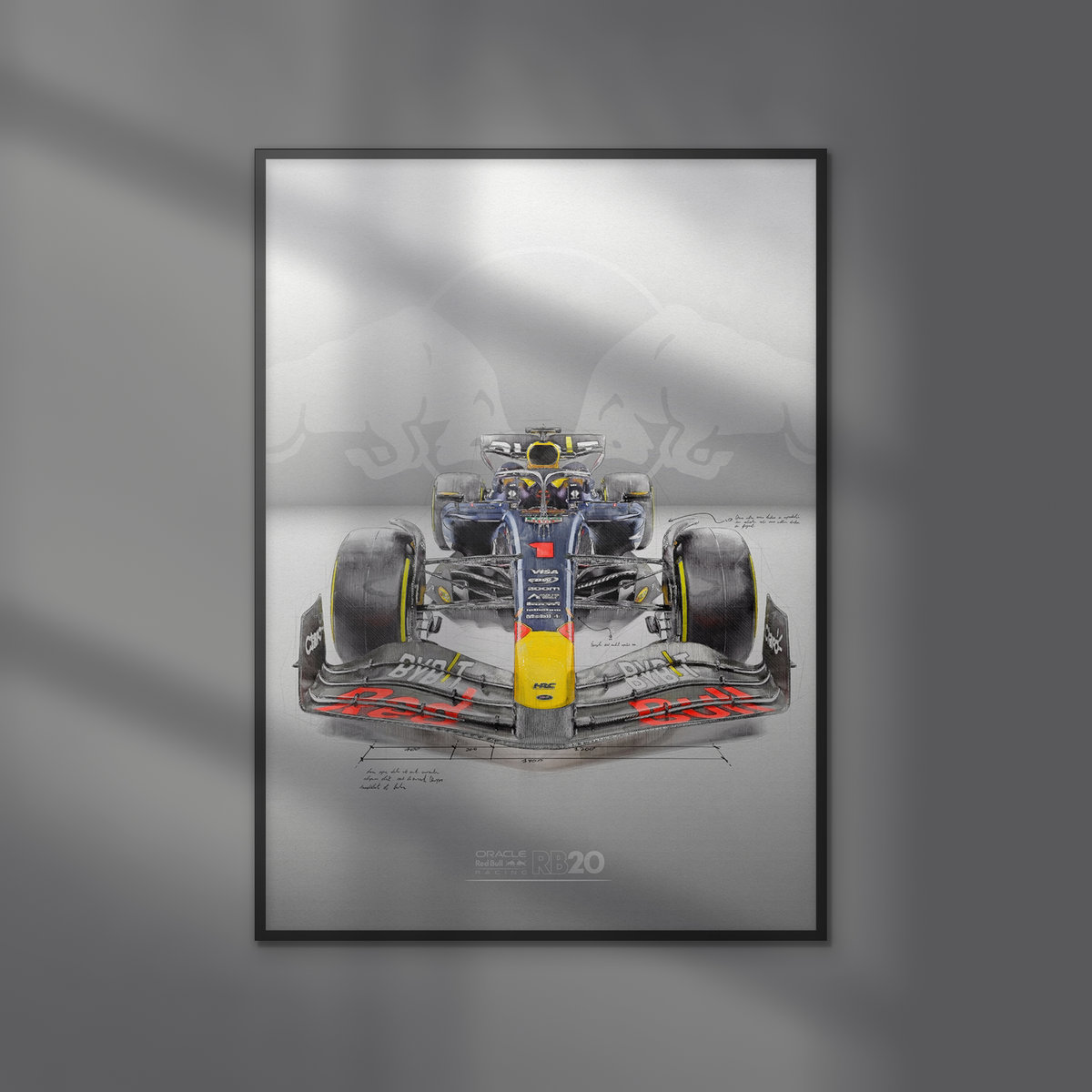 Plakat Motoryzacja - Redbull Rb20 70X100 Cm - Peszkowski Graphic ...