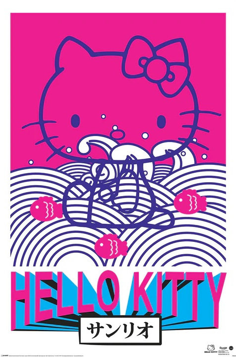 Plakat na ścianę Hello Kitty Tokyo Rebel do pokoju dziecka dla ...