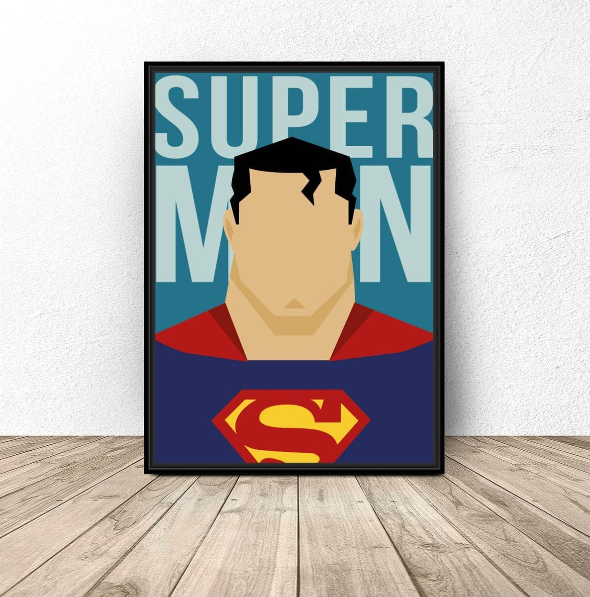 Plakat na ścianę "Superman" 61x91 (610mm x 910mm) - Scandi Poster | Sklep EMPIK.COM