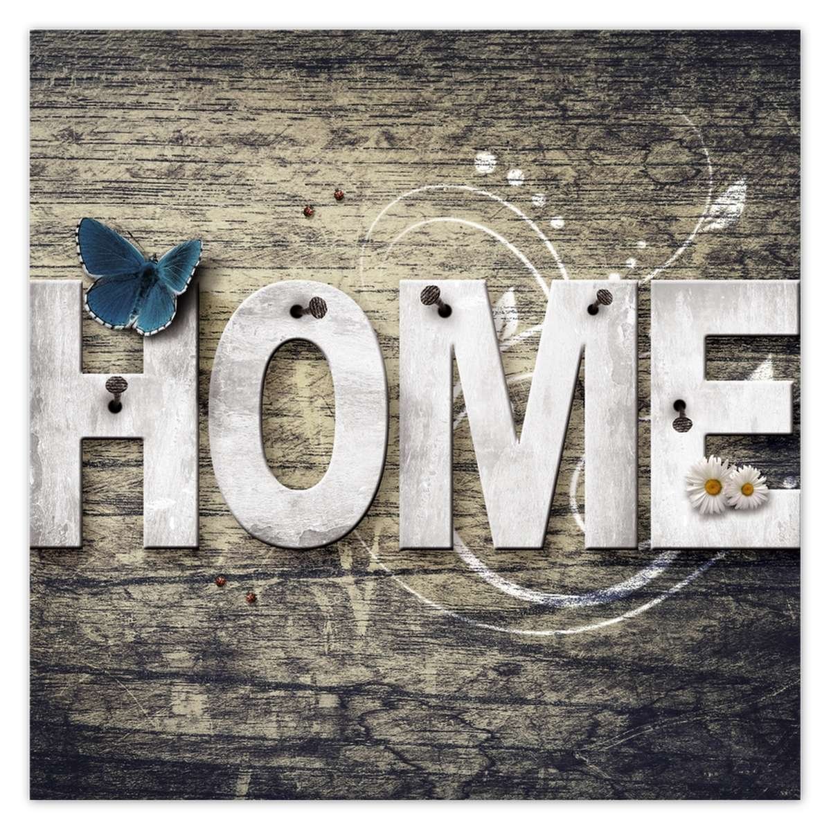 Plakat Napis HOME, 30x30 cm - ZeSmakiem | Sklep EMPIK.COM
