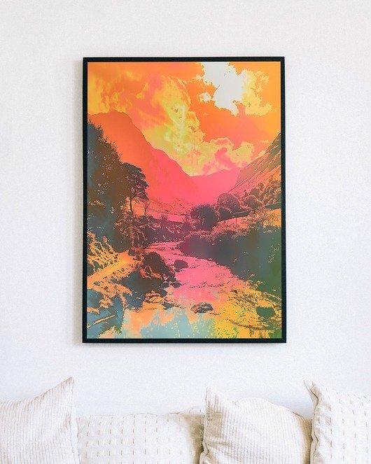 Plakat - Neonowe góry 61x91 - Harry Monkey | Sklep EMPIK.COM