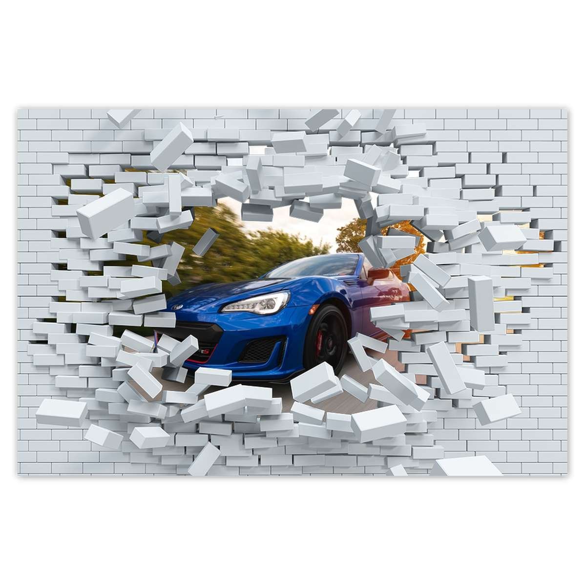 Plakat Niebieskie sportowe auto, 60x40 cm - ZeSmakiem | Sklep EMPIK.COM